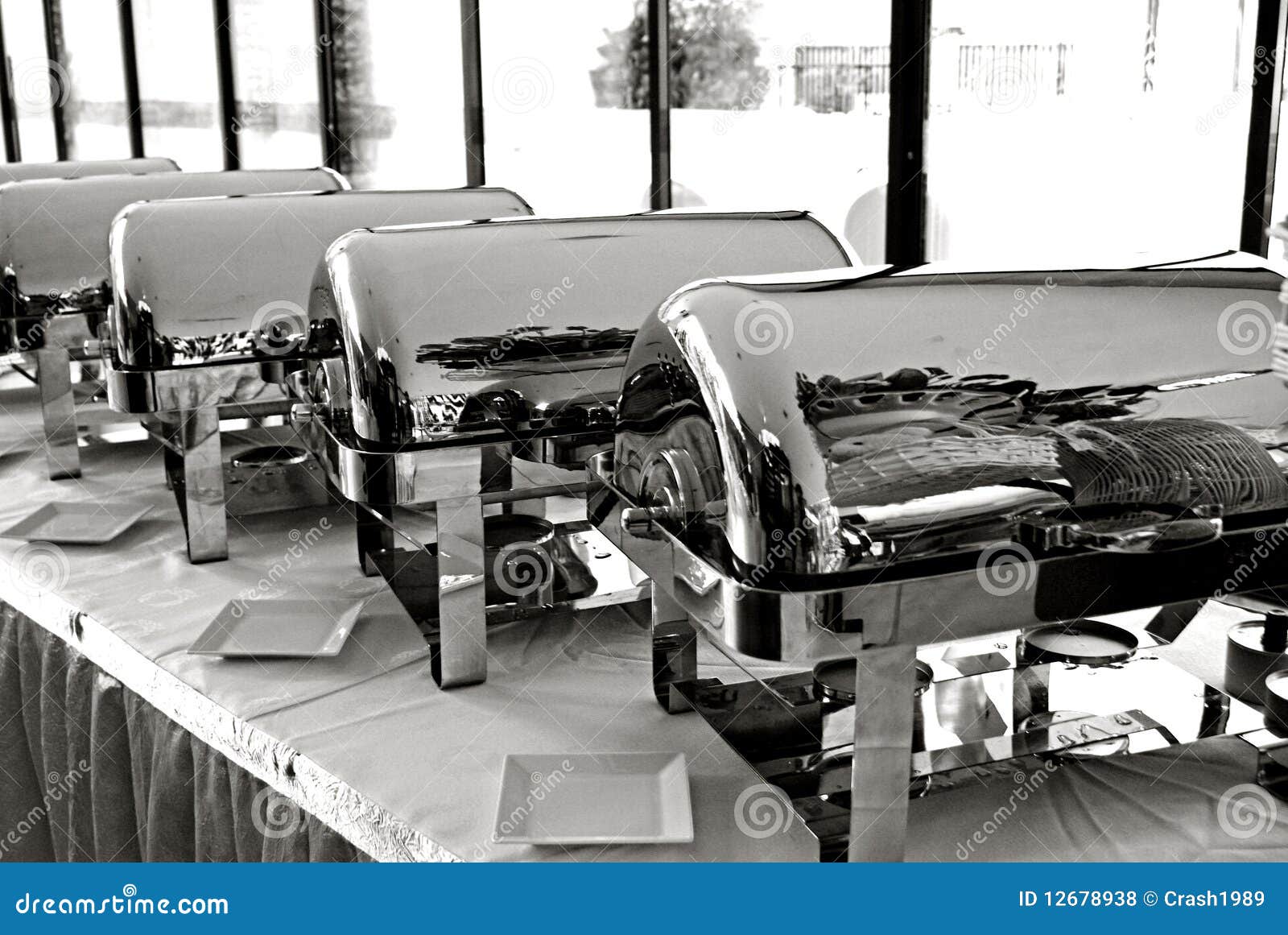 Lunch Buffet Setting stock photo. Image of abstract, hotel - 12678938