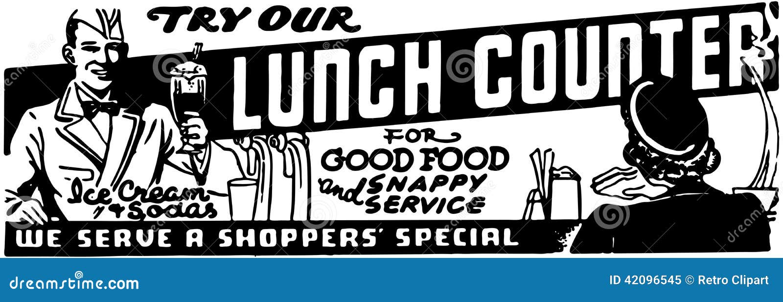 Lunch Counter stock vector. Illustration of scalable - 42096545