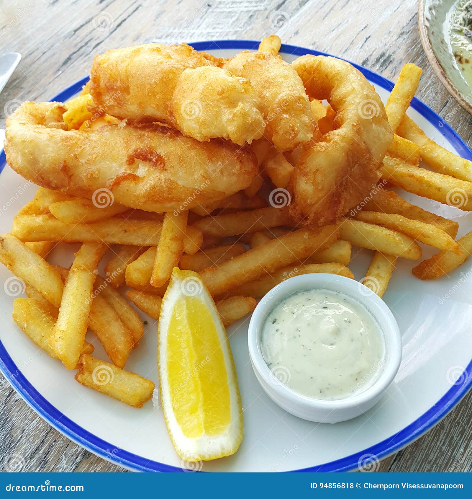 Fish and chips stock photo. Image of food, fishandchips - 94856818