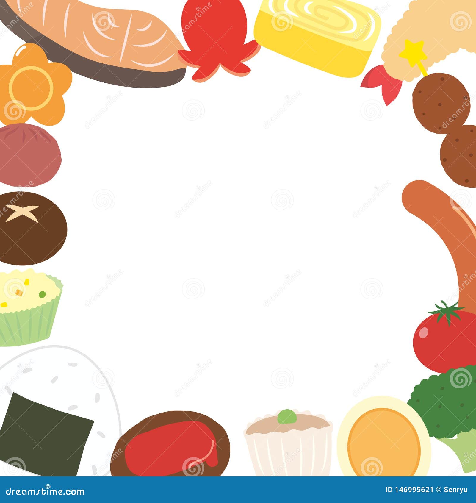 Lunch frame1 stock vector. Illustration of cute, message - 146995621