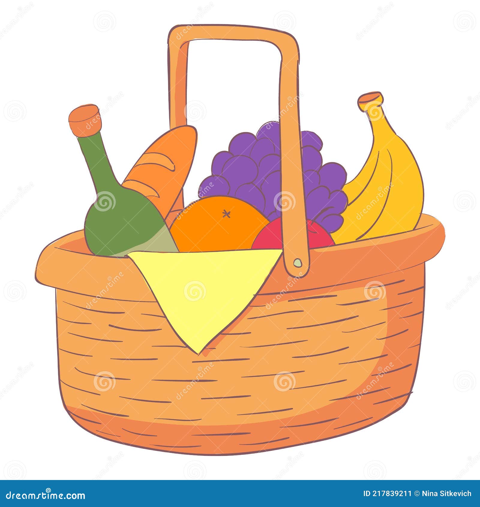 Lunch Hamper Icon, Cartoon and Flat Style Stock Vector - Illustration ...