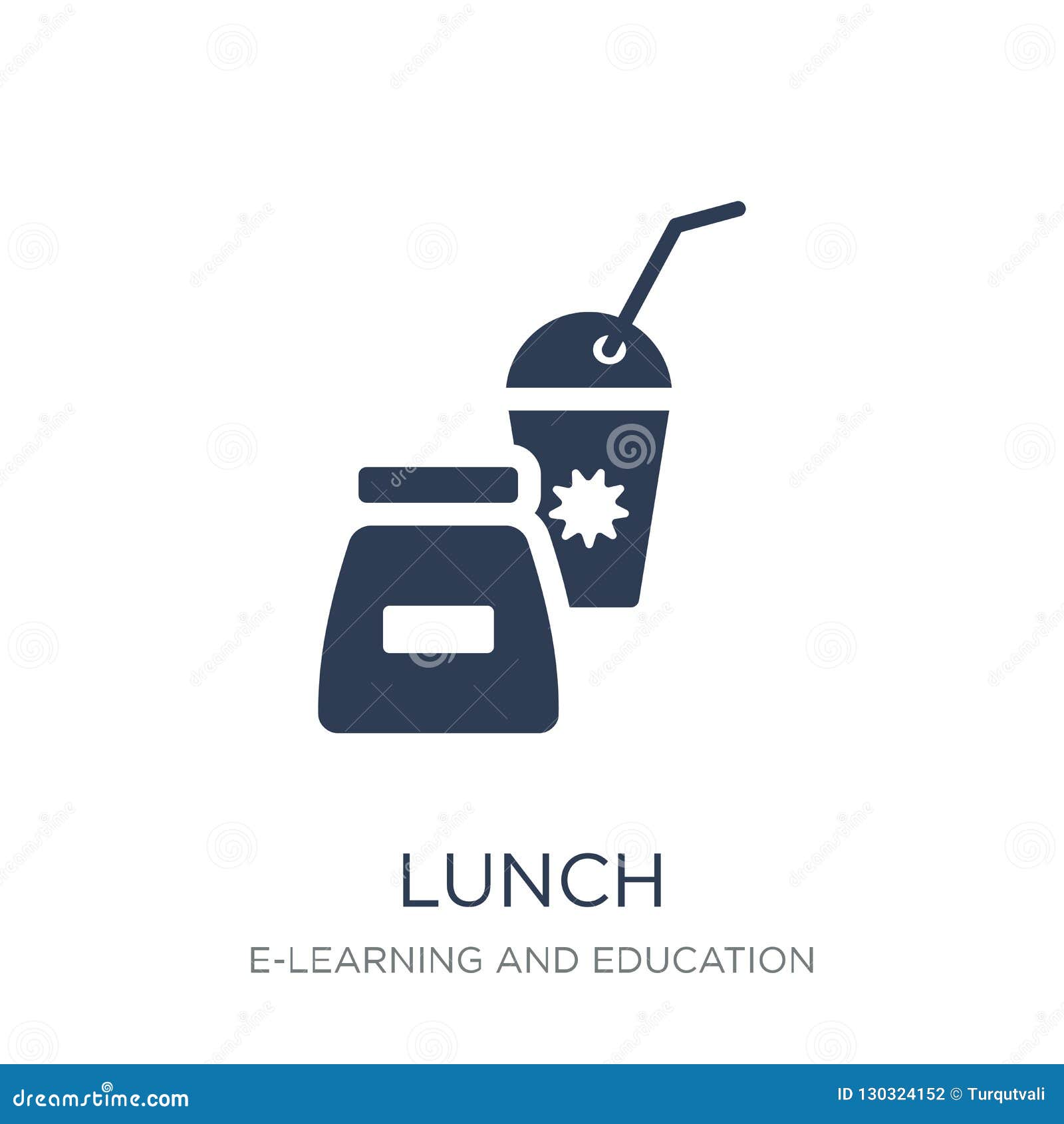 Lunch Icon. Trendy Flat Vector Lunch Icon on White Background Fr Stock ...