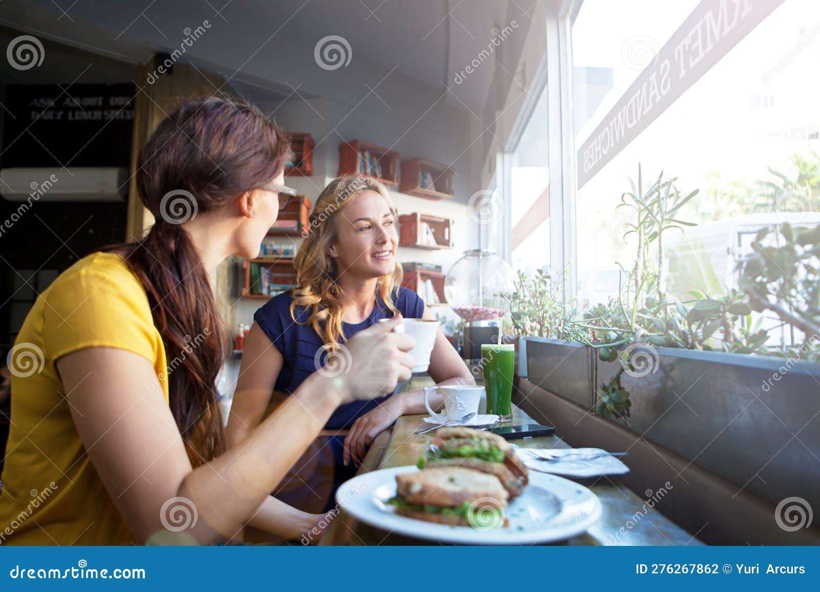 Lunch with the Ladies. Girlfriends in a Coffee Shop. Stock Photo ...