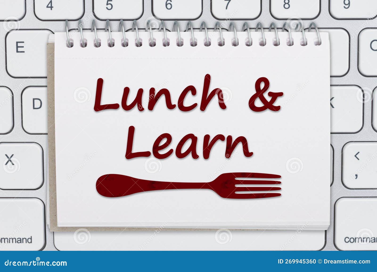 Lunch and Learn Message on a Notepad on a Computer Keyboard Stock Photo ...