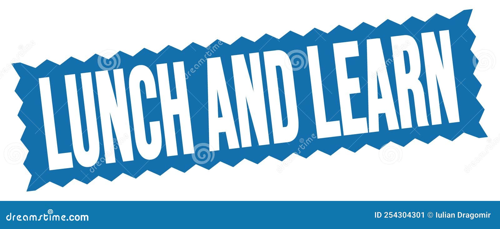 LUNCH and LEARN Text Written on Blue Stamp Sign Stock Illustration ...