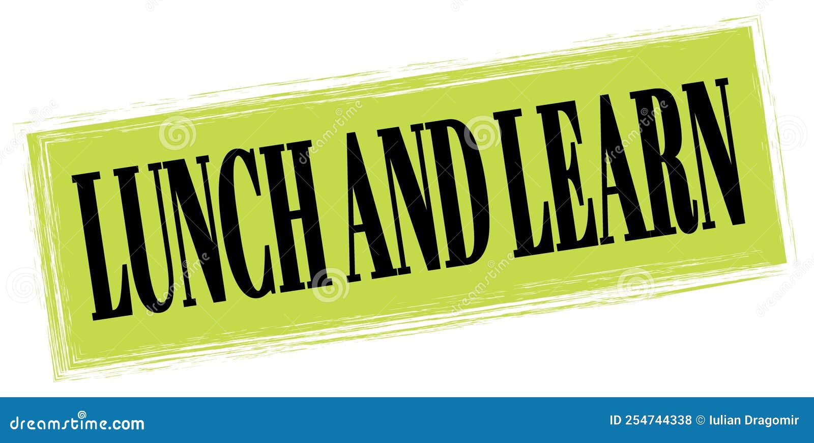LUNCH and LEARN Text Written on Green-black Stamp Sign Stock ...