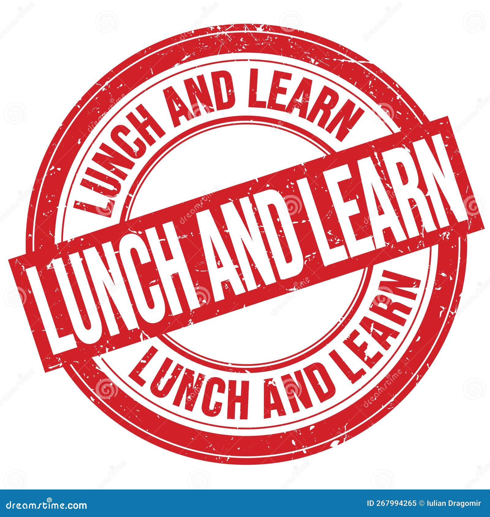 LUNCH and LEARN Text Written on Red Round Stamp Sign Stock Illustration ...