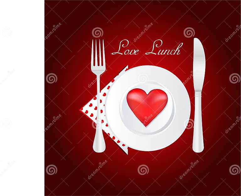 Lunch love stock vector. Illustration of anniversary - 12547781