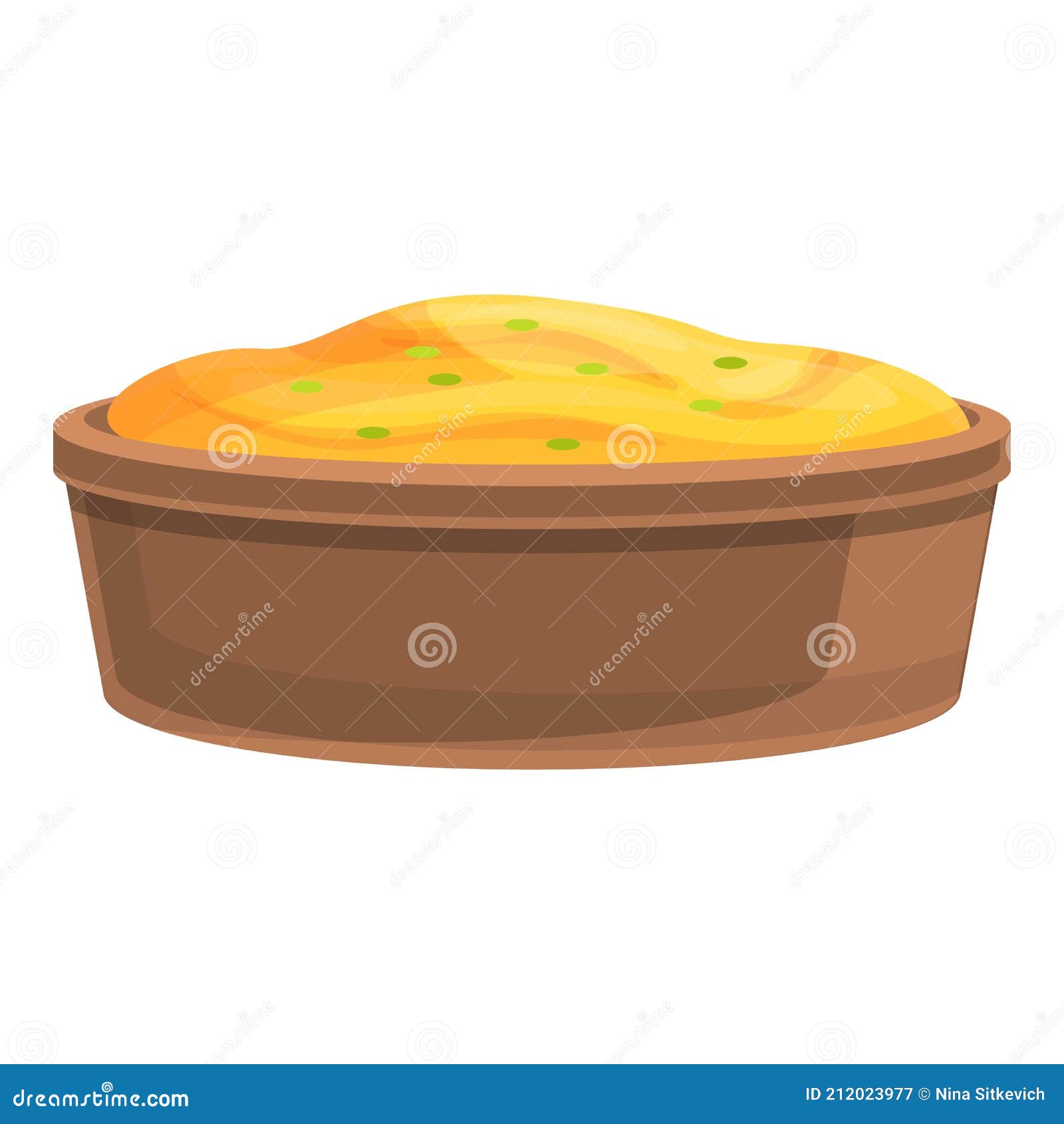 Lunch Mashed Potatoes Icon, Cartoon Style Stock Vector - Illustration ...