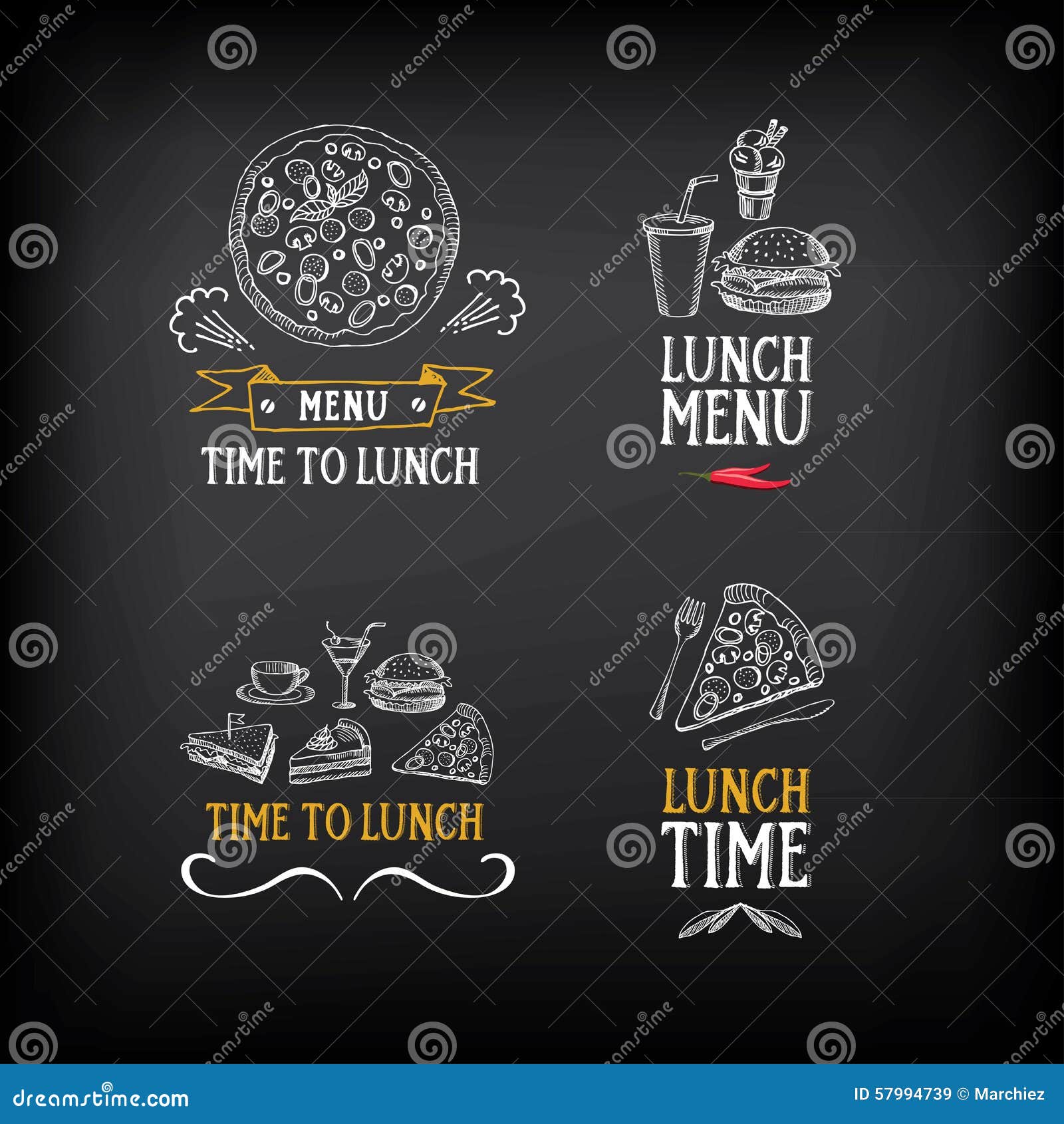 Lunch Menu Template Vector Illustration | CartoonDealer.com #43191846