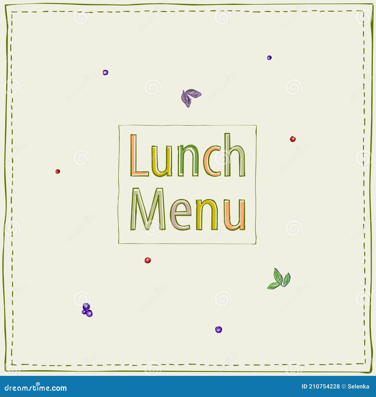 Lunch Menu Template, Minimal Style Stock Vector - Illustration of retro ...