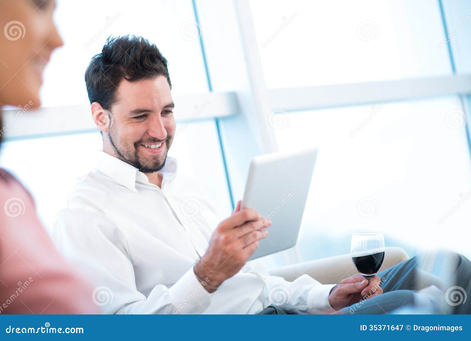 Lunch networking stock image. Image of posing, cheerful - 35371647