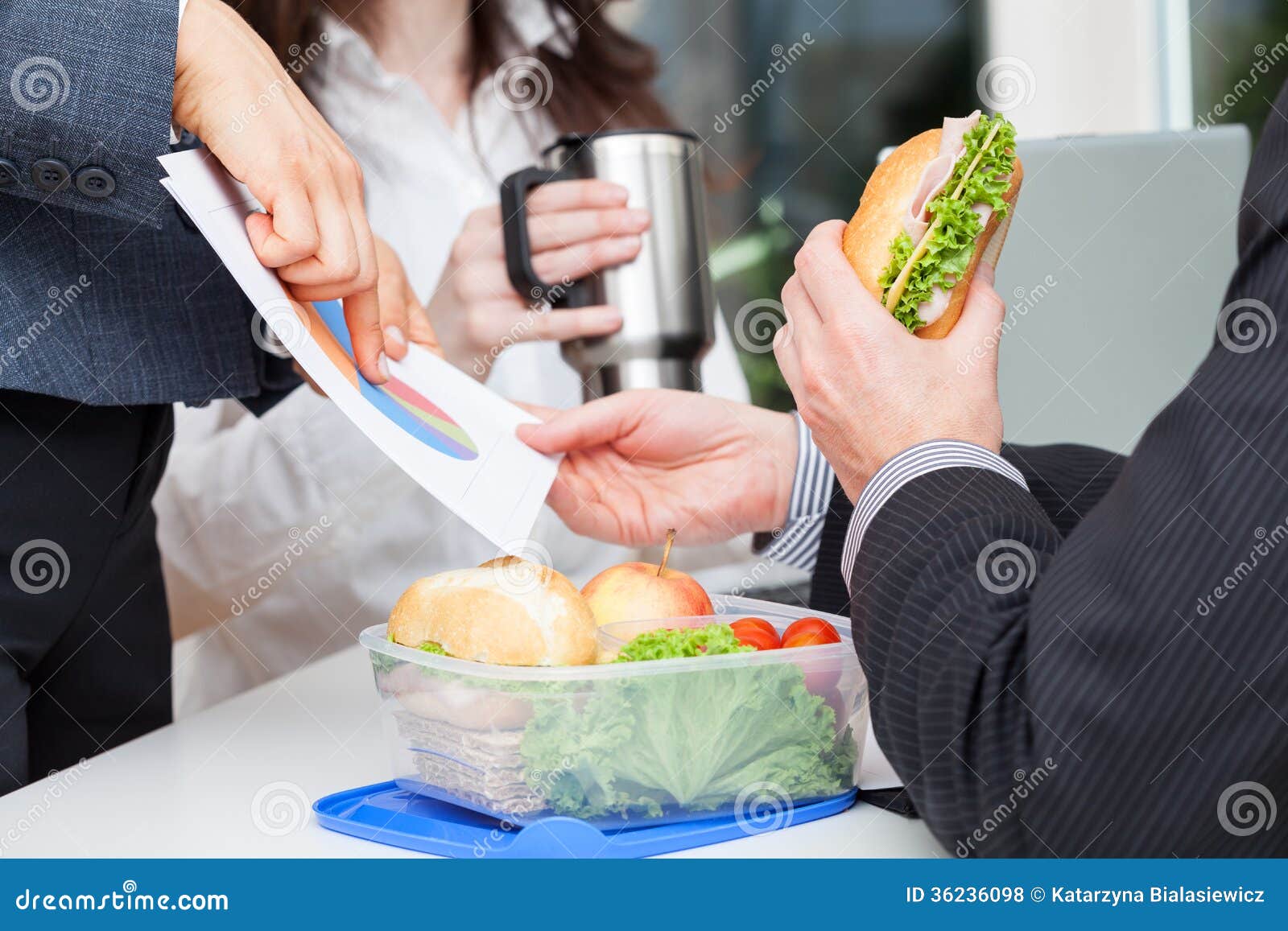 Lunch at the office stock photo. Image of plan, professional - 36236098