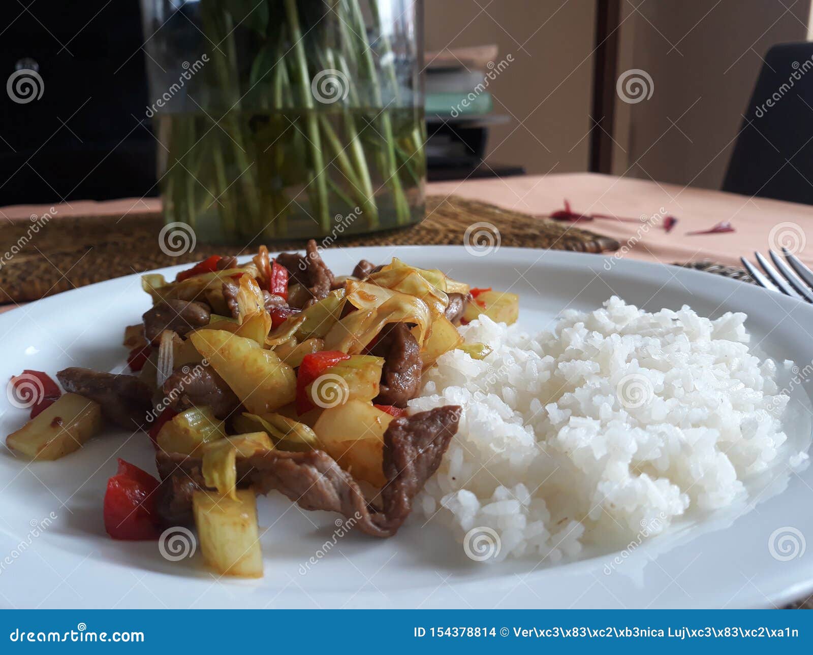 Lunch stock photo. Image of vegetables, rice, food, lunch - 154378814