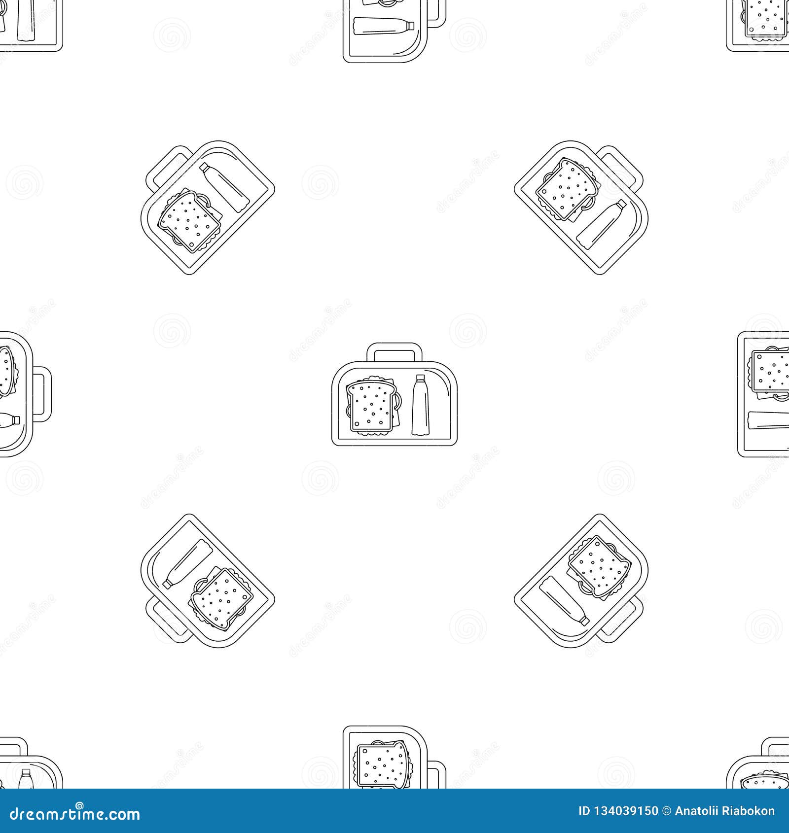 Lunch Sandwich Box Icon, Outline Style Stock Vector - Illustration of ...