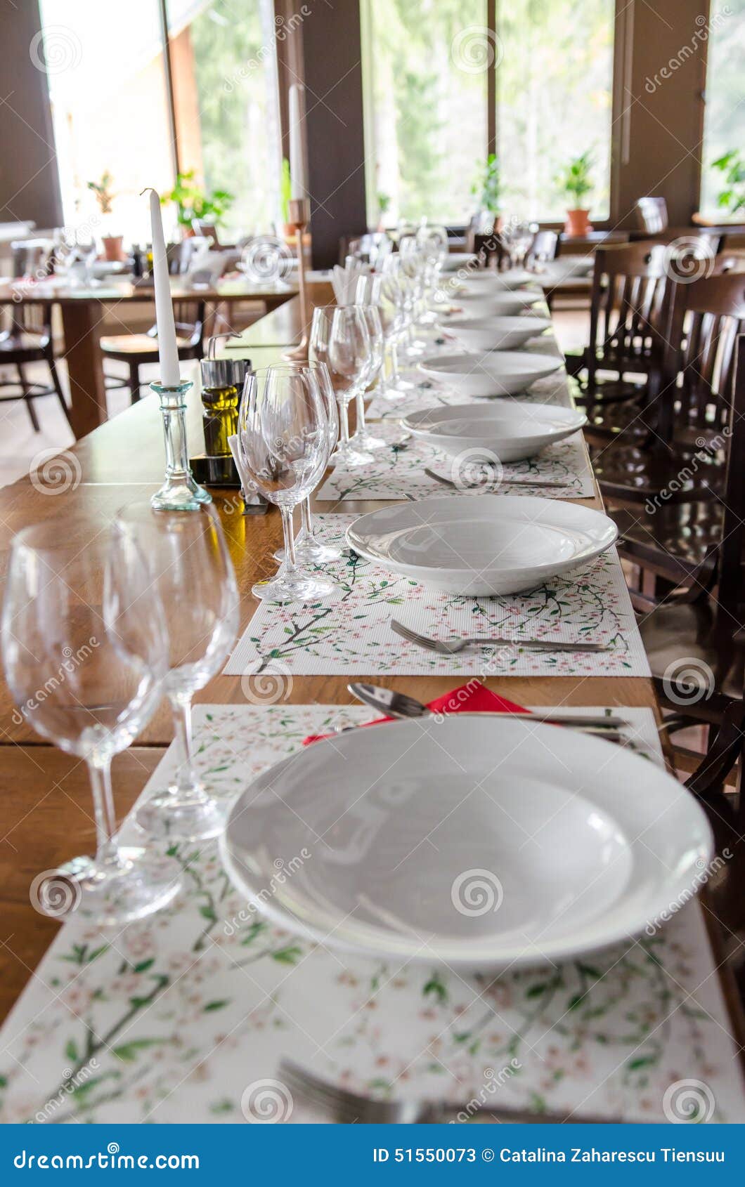 Lunch set-up table stock image. Image of light, napkin - 51550073