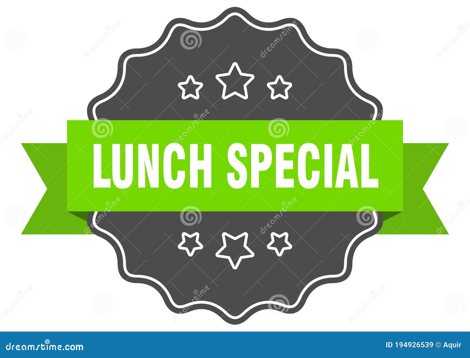 Lunch special label stock vector. Illustration of black - 194926539