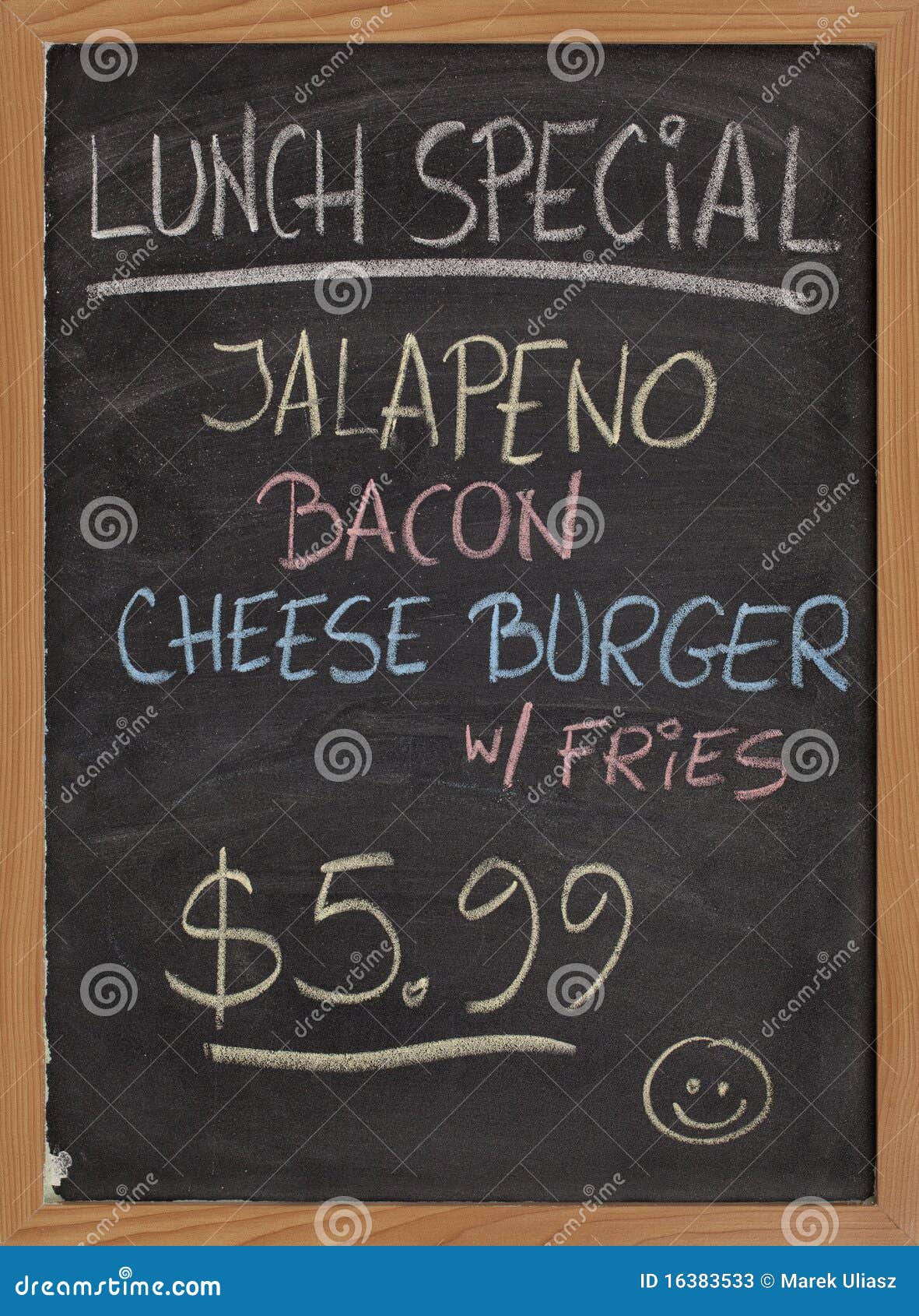 Lunch special menu sign stock image. Image of menu, burger - 16383533
