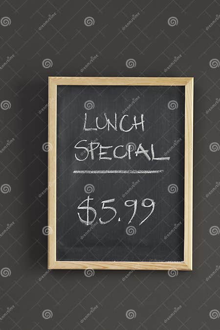 Lunch special. Menu sign stock image. Image of textured - 22632357