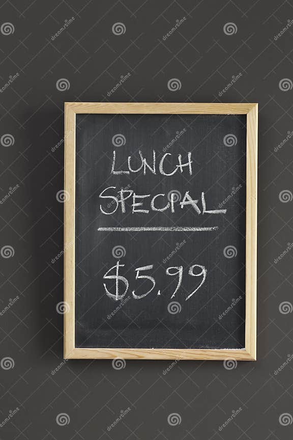 Lunch special. Menu sign stock image. Image of textured - 22632357