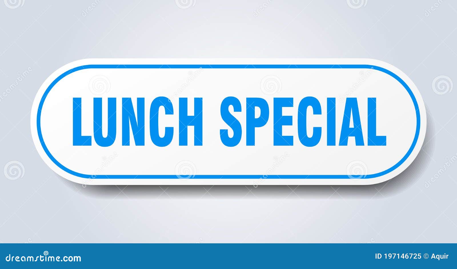 Lunch special sticker. stock vector. Illustration of white - 197146725