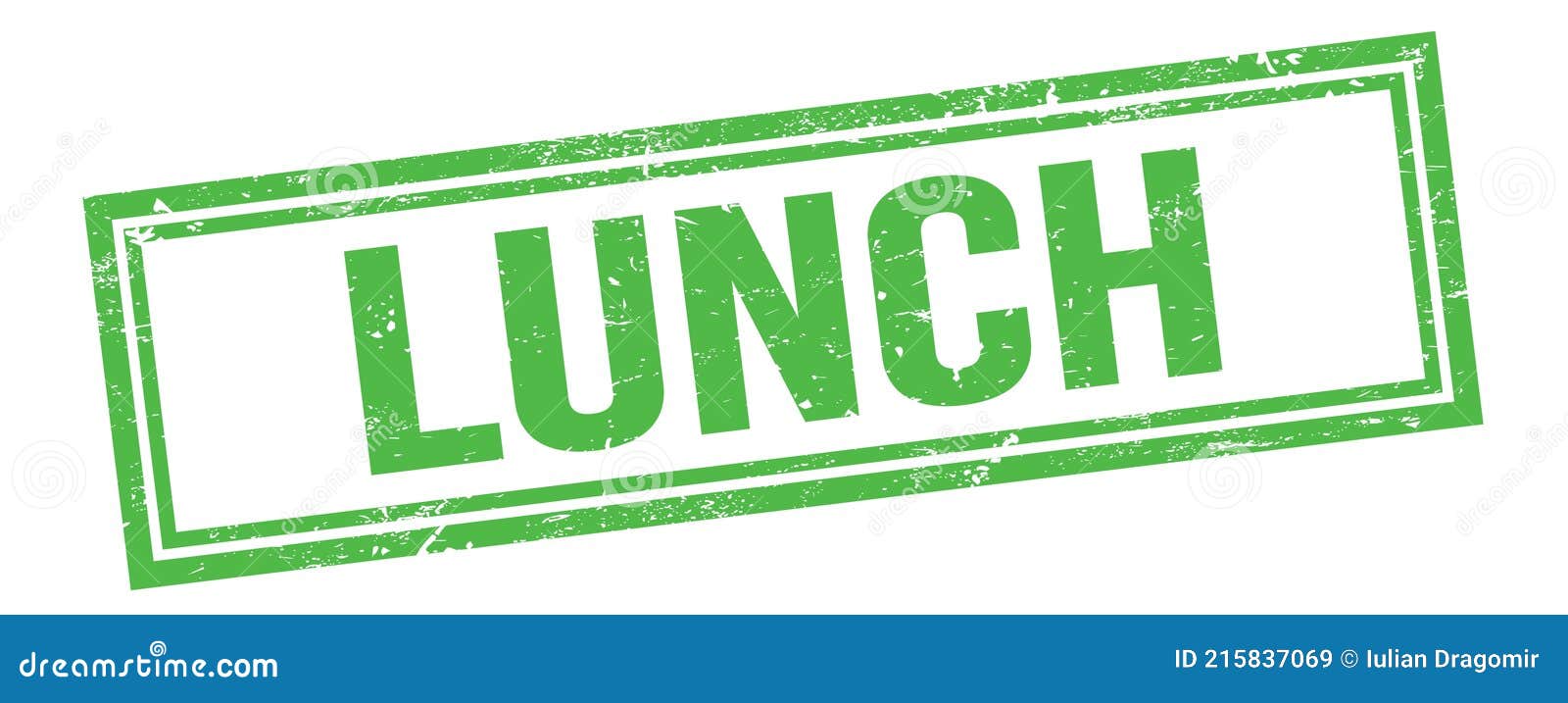 LUNCH Text on Green Grungy Vintage Stamp Stock Illustration ...