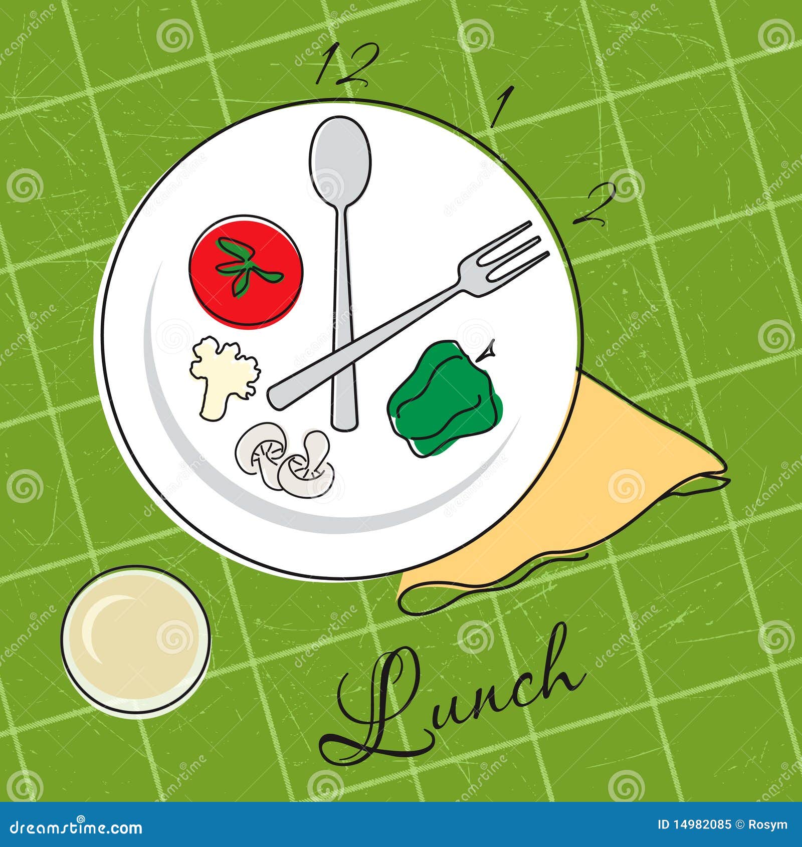Lunch time stock vector. Illustration of place, celebrate - 14982085