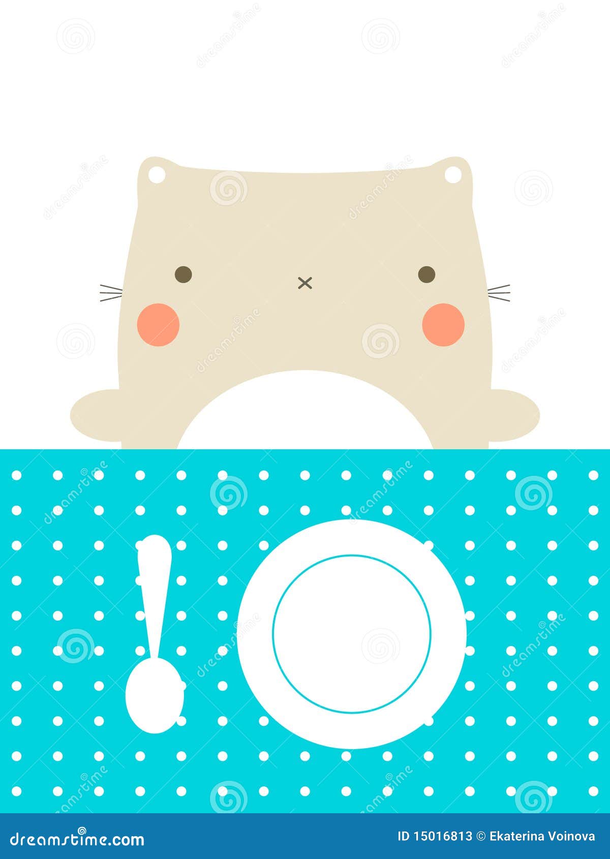 Lunch time stock illustration. Illustration of plate - 15016813