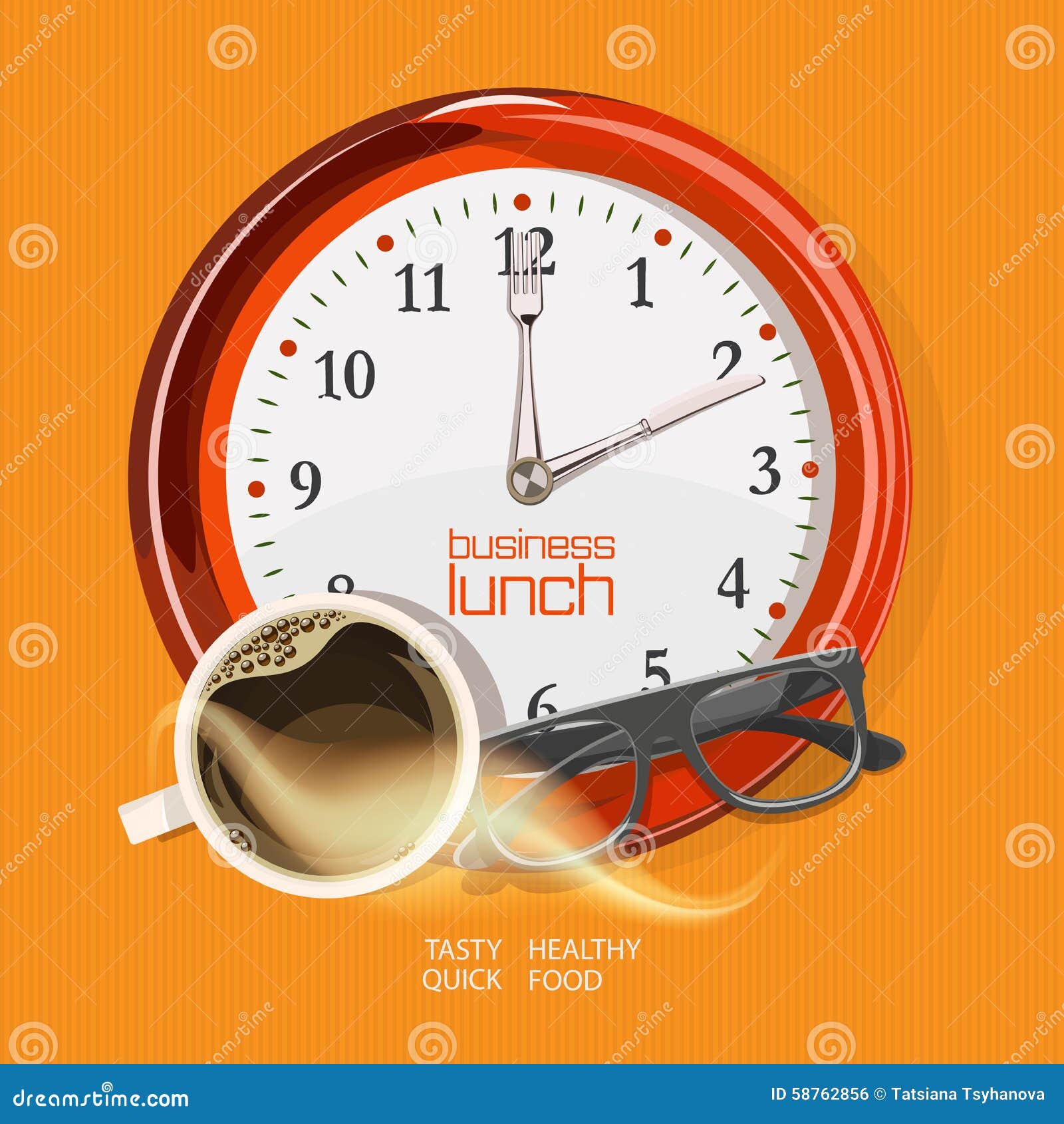 Lunch time concept design stock vector. Illustration of equipment ...