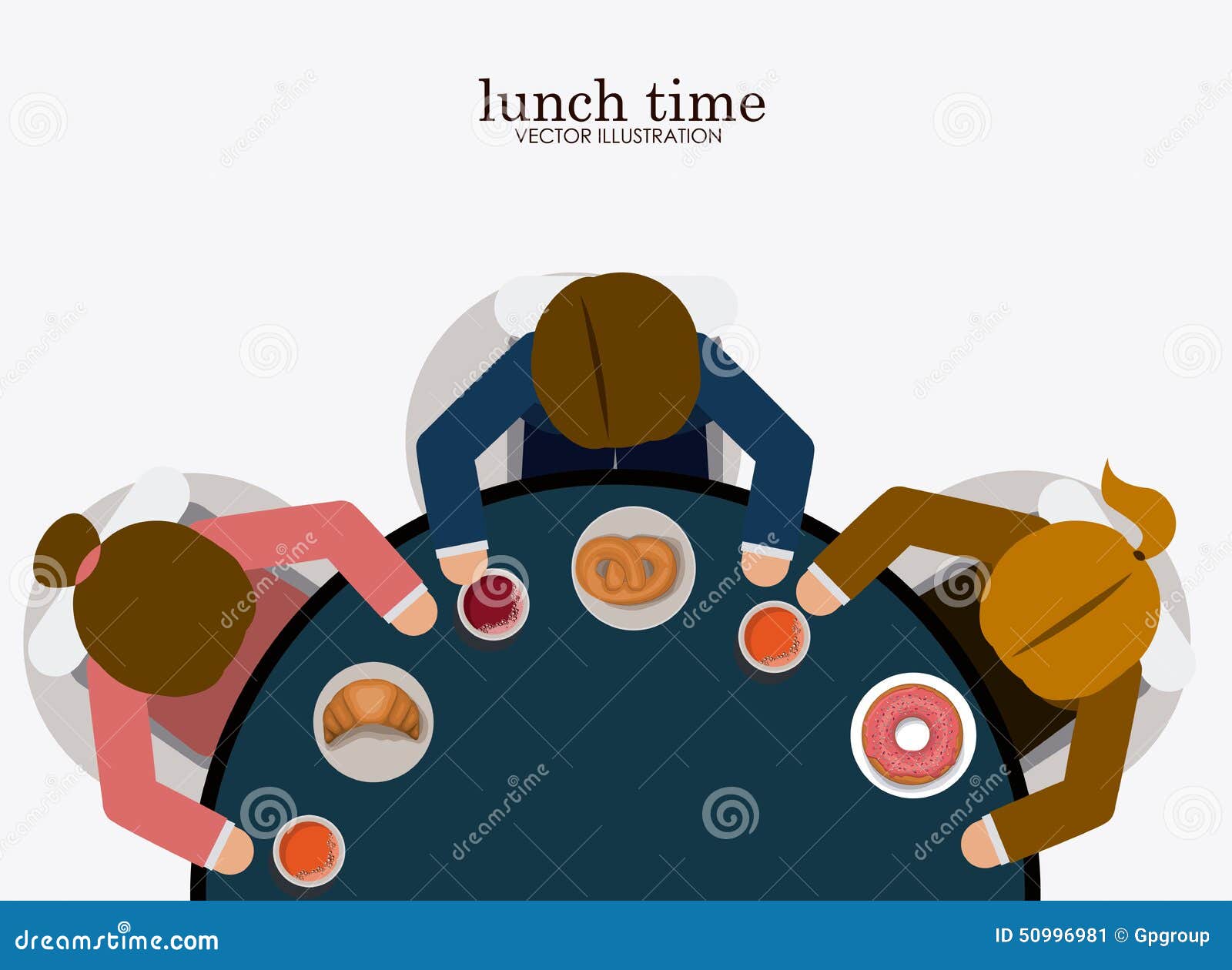 Lunch Time Desing Illustration Stock Illustrations – 19 Lunch Time ...