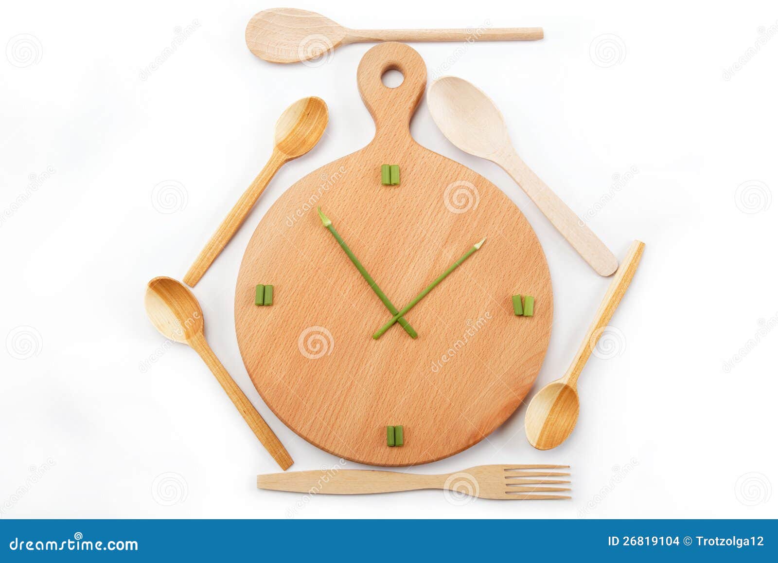 Lunch Time. Meals. Watches are Made of Green. Stock Photo - Image of ...