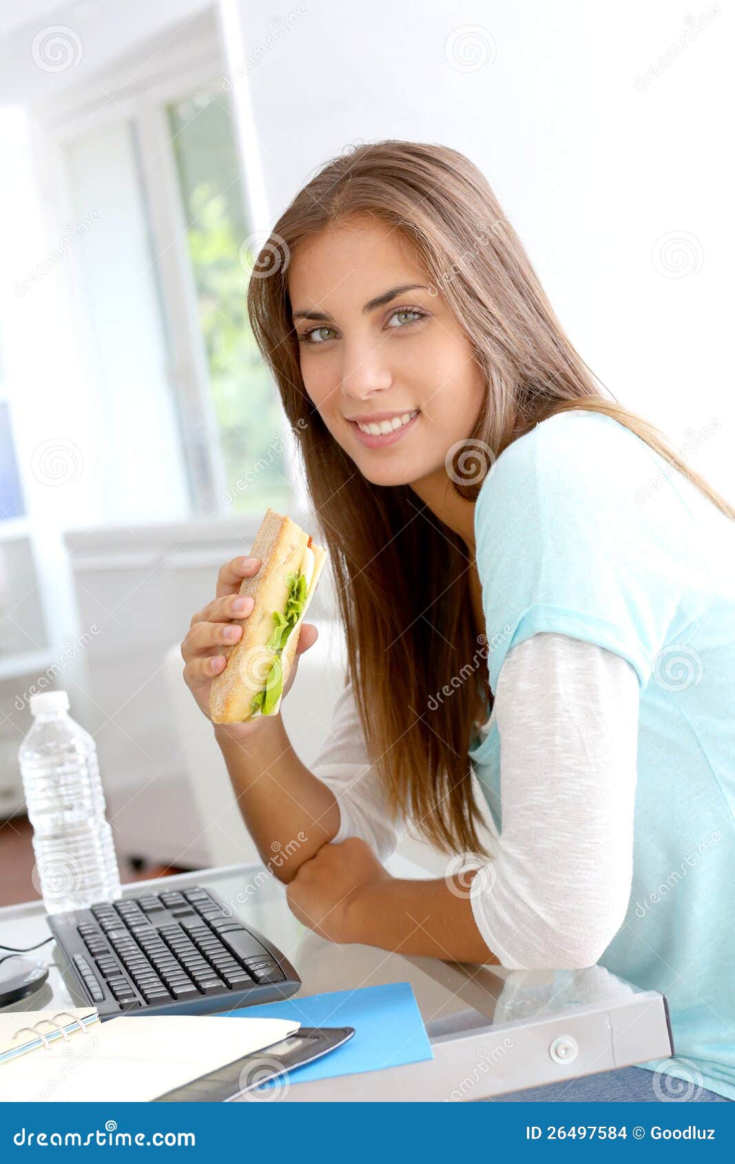 Lunch time in office stock photo. Image of employee, attractive - 26497584