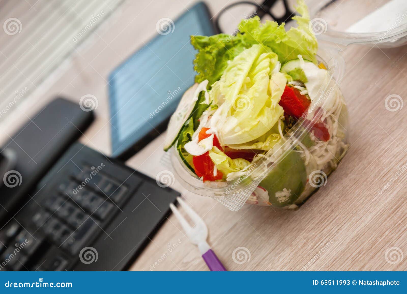Lunch Time in Office stock image. Image of computer, colored - 63511993