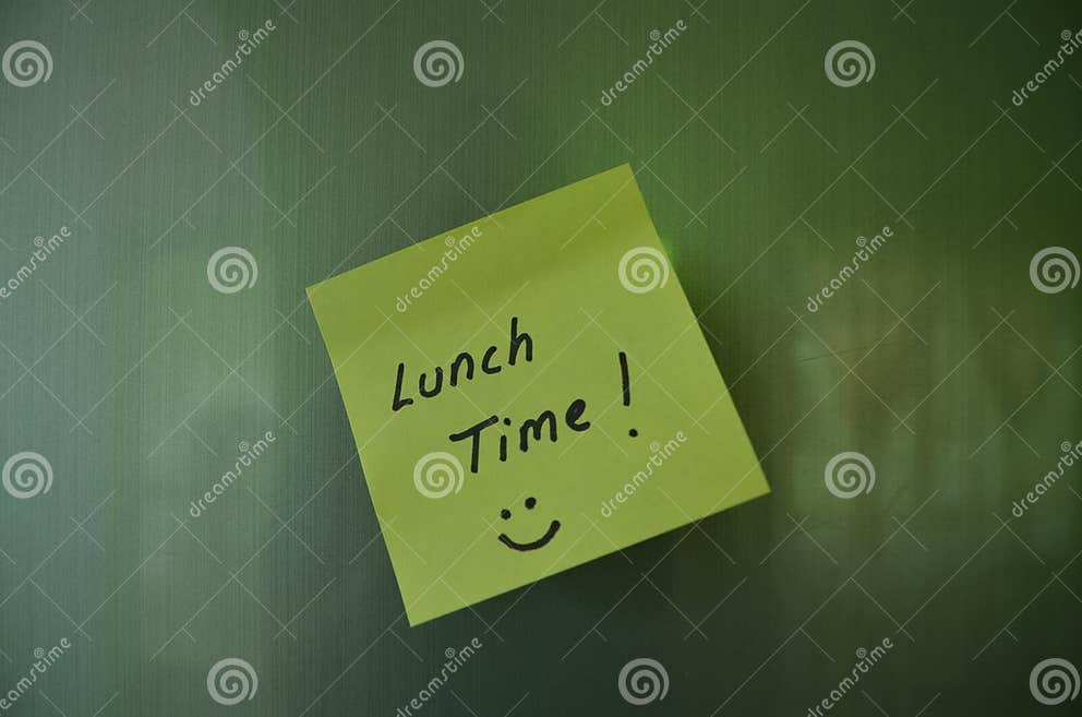 Lunch time stock photo. Image of post, posting, paper - 77775734