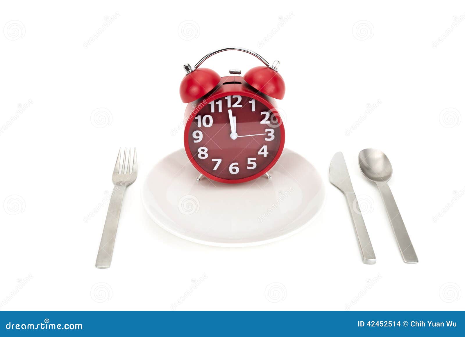 Lunch Time stock photo. Image of alarm, food, chrome - 42452514