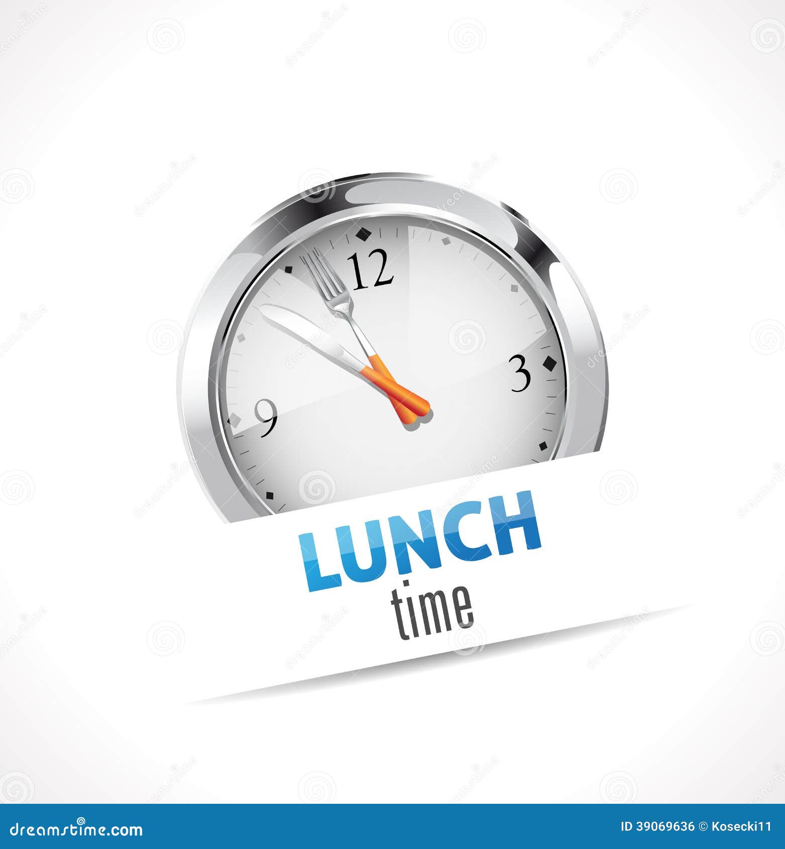Lunch time sign stock vector. Illustration of isolated - 39069636