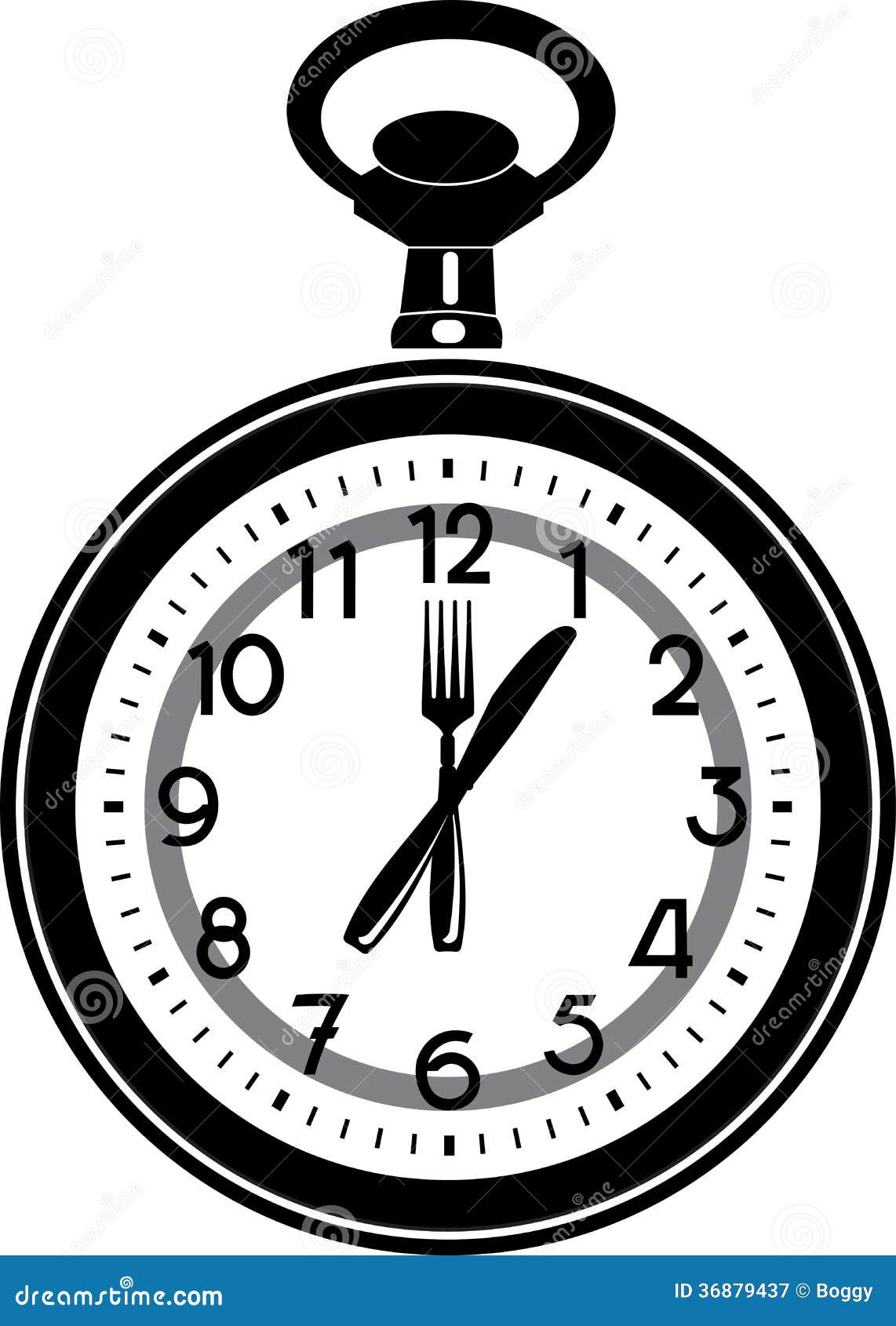 Lunch time stock vector. Illustration of alert, graphic - 36879437