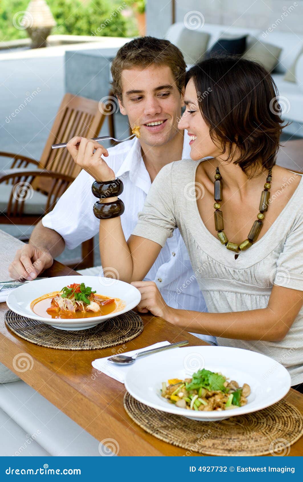 Lunch Together stock photo. Image of lifestyle, couple - 4927732