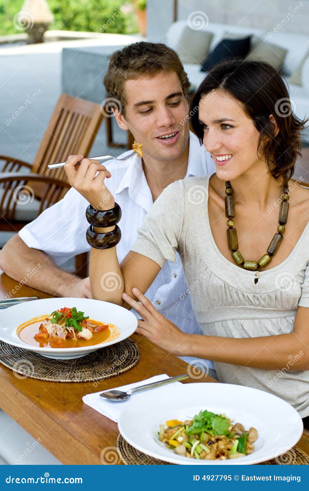 Lunch Together stock image. Image of resort, honeymoon - 4927795