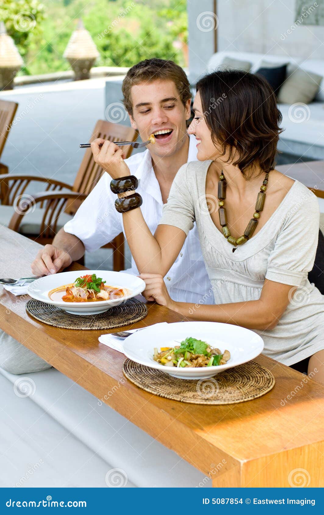 Lunch Together stock photo. Image of attractive, lunch - 5087854