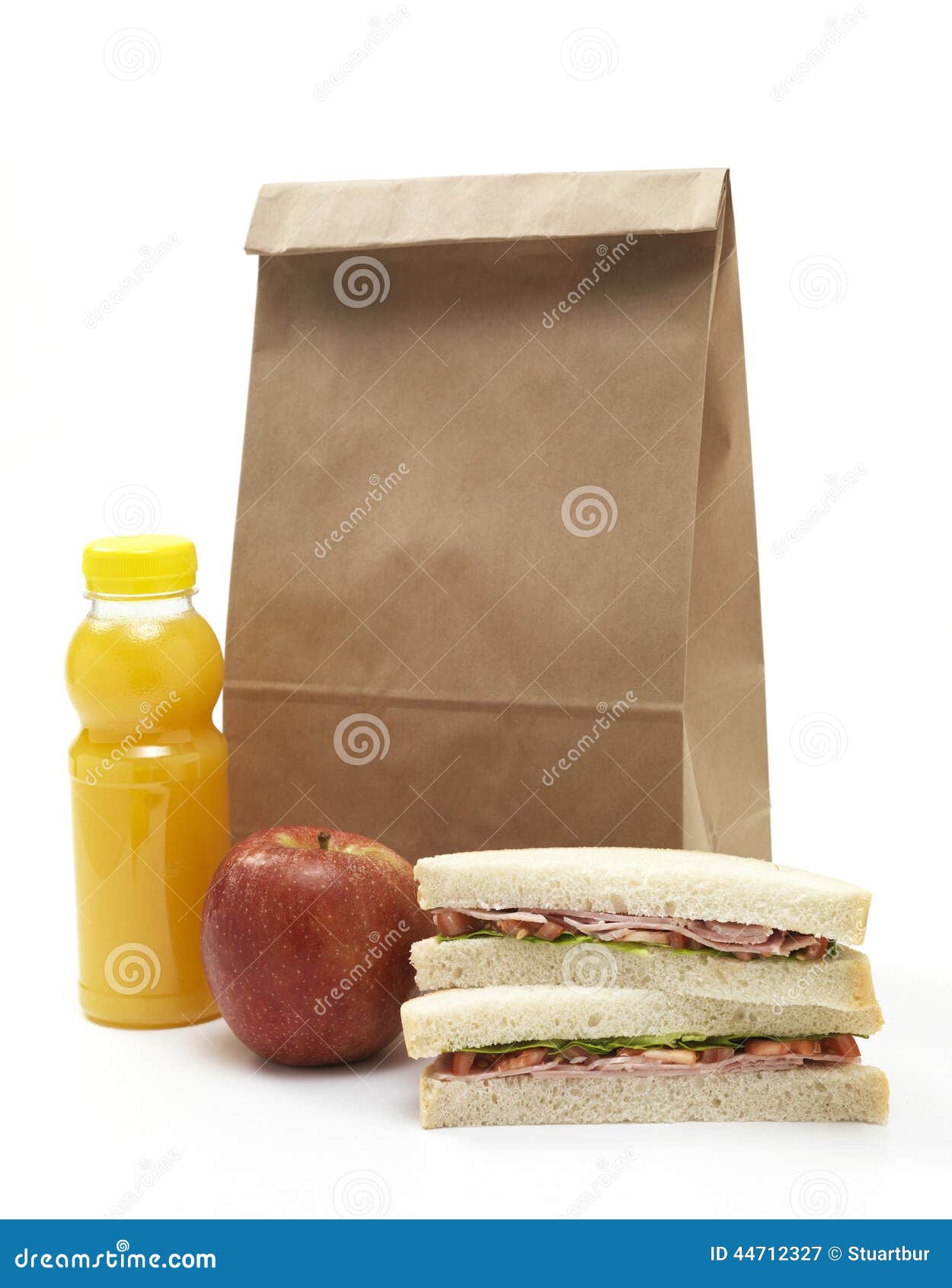 Lunch torba obraz stock. Obraz złożonej z odosobniony - 44712327