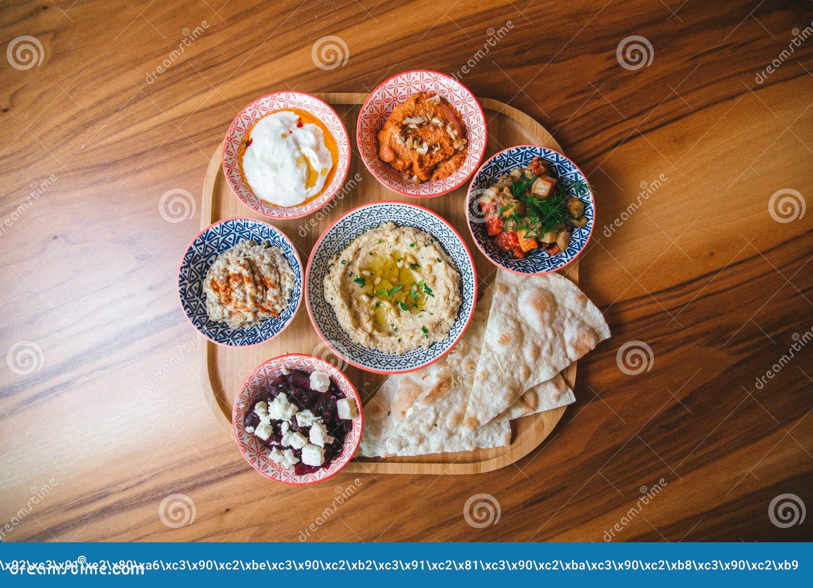 Lunch at a Turkish Restaurant Top View Stock Photo - Image of turkish ...