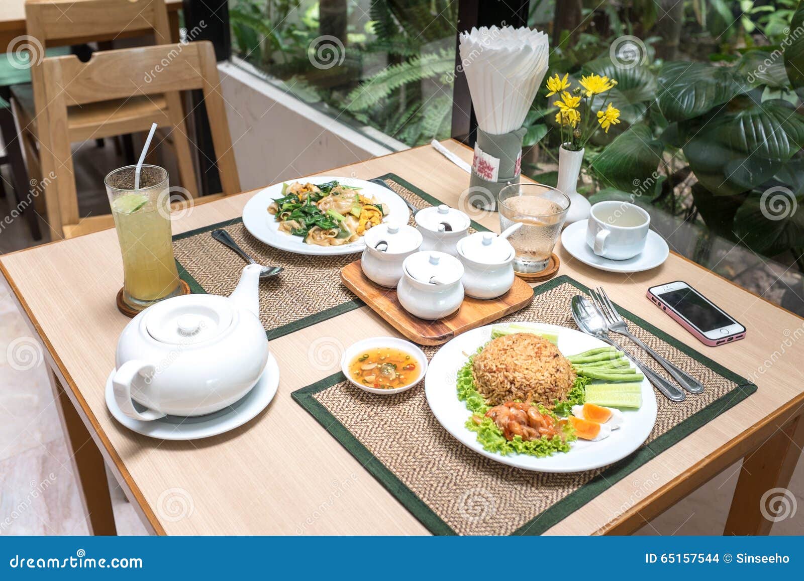 Lunch for two stock photo. Image of ready, fried, rice - 65157544