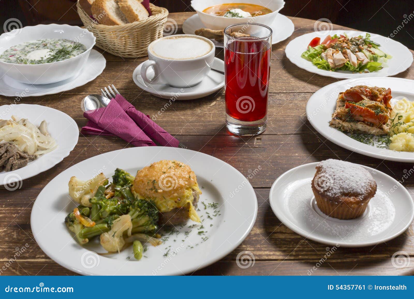 Lunch at the vintage table stock image. Image of menu - 54357761