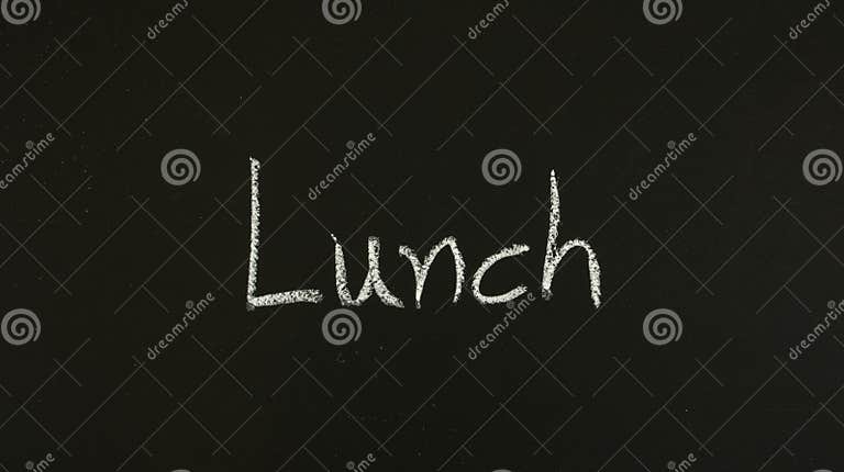 Lunch stock image. Image of word, abstract, chalk, eating - 34578347