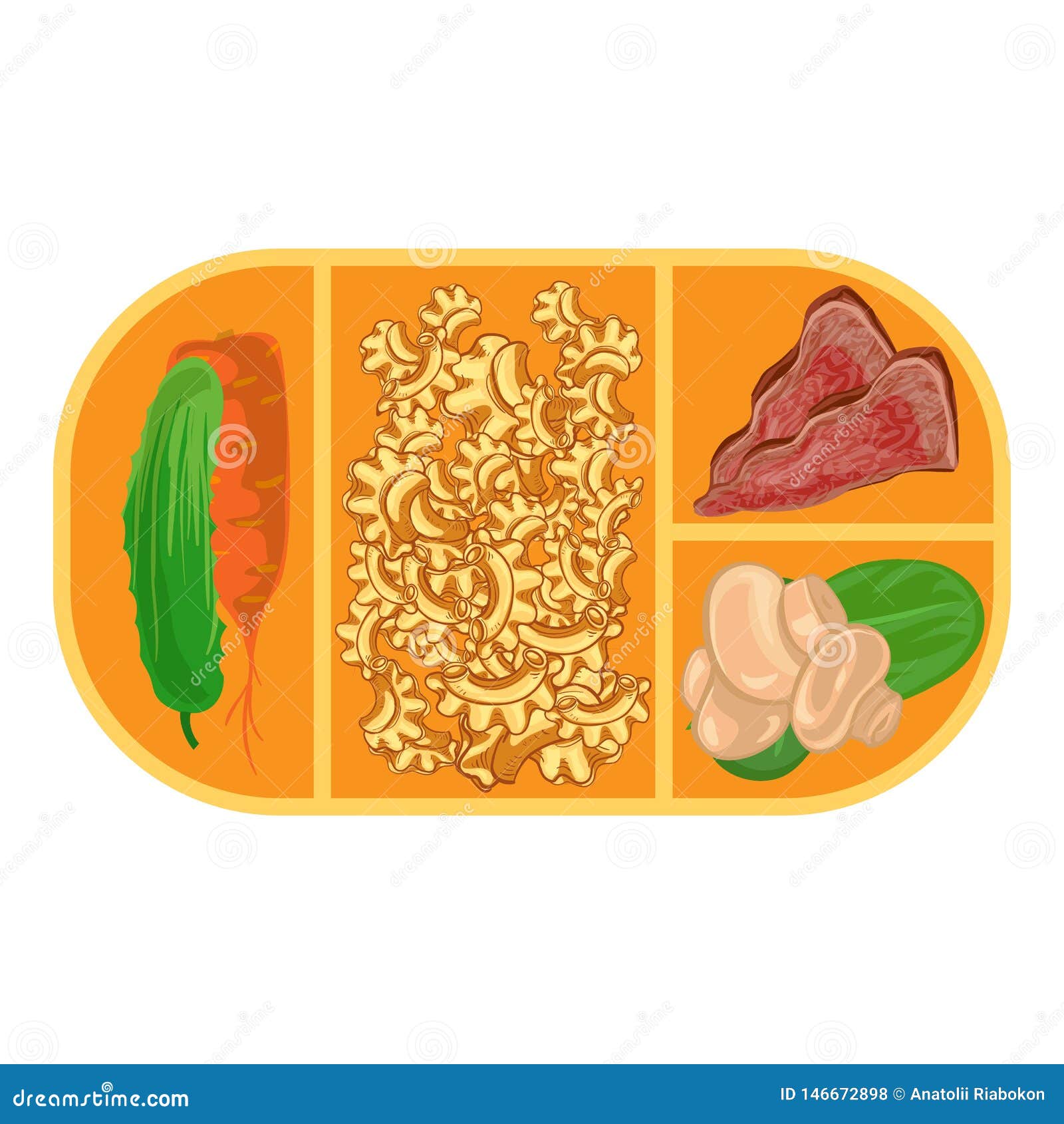 Lunchbox with Pasta Icon, Cartoon Style Stock Vector - Illustration of ...