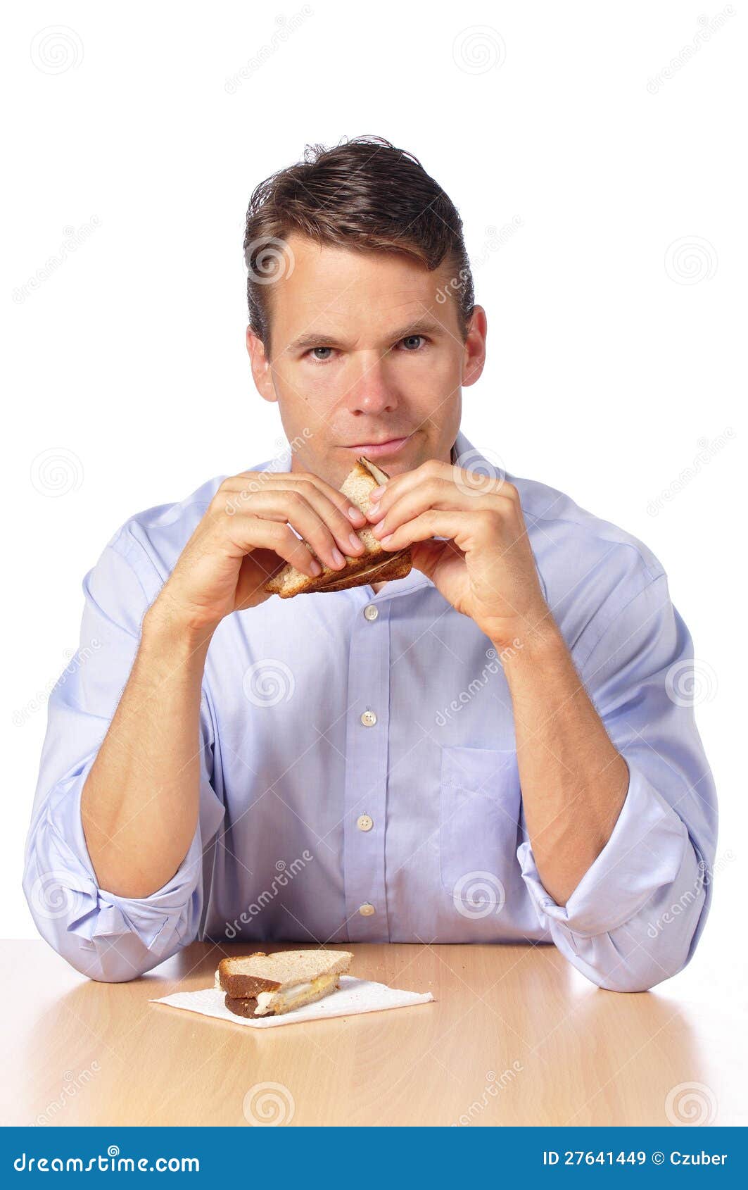Lunchtime for man stock image. Image of collar, lunch - 27641449