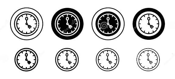 Lunchtime Vector Icon Set Collection. Lunchtime Outline Flat Icon Stock ...