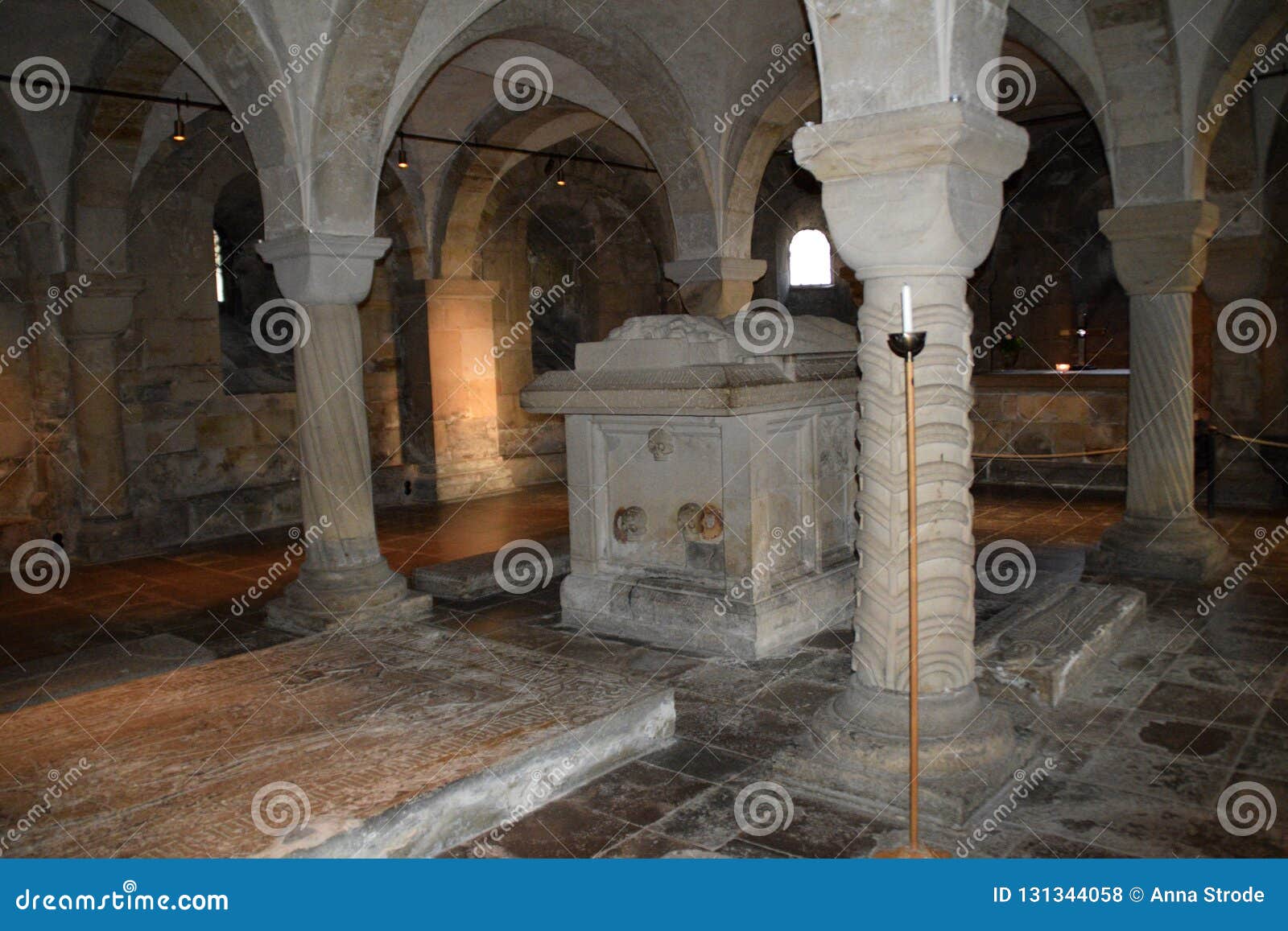 Lund, Schweden 7. November 2018 Krypta in Der Lund-Kathedrale ...
