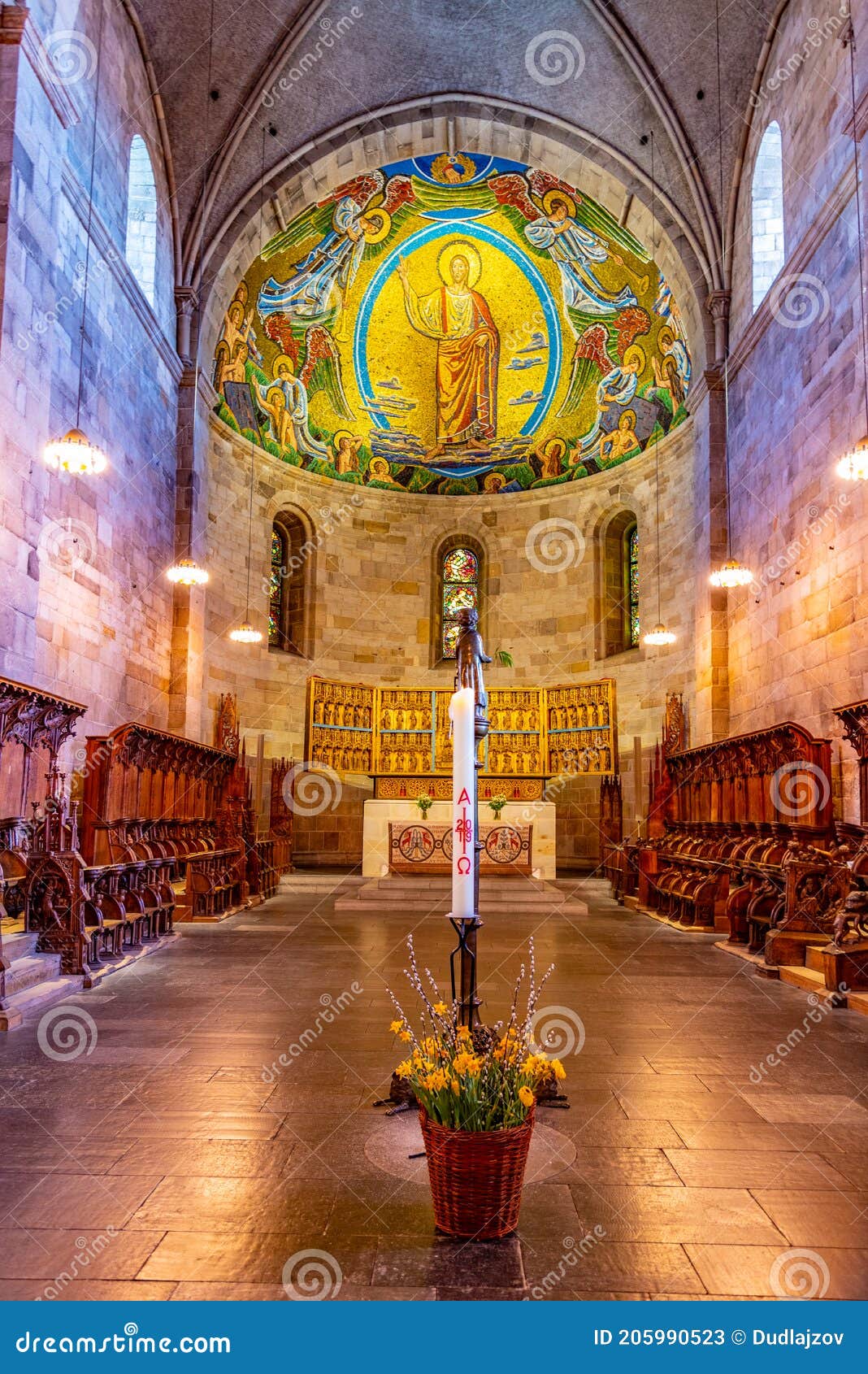 LUND, SWEDEN, APRIL 24, 2019: Interior of the Lund Cathedral, Sweden ...